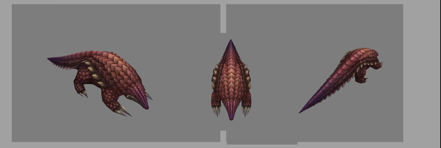ArtStation - Low poly 3D Monster - Pangolin 03 | Game Assets