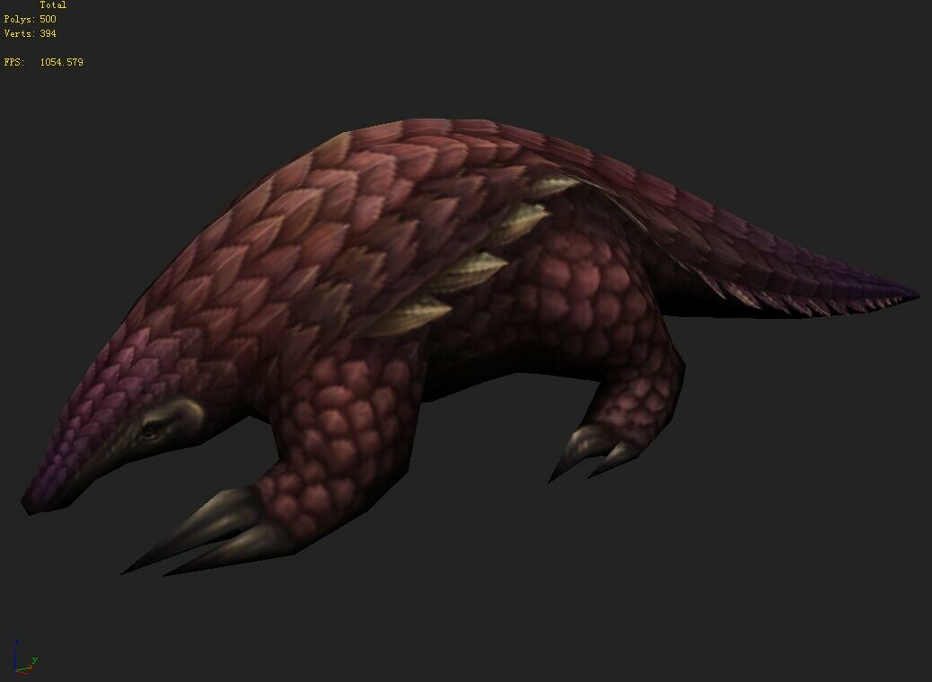ArtStation - Low poly 3D Monster - Pangolin 03 | Game Assets