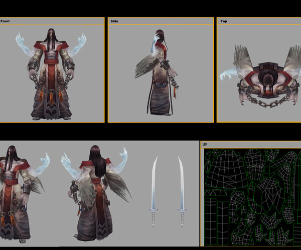 ArtStation - Low poly 3D Monster - Voldemort | Game Assets