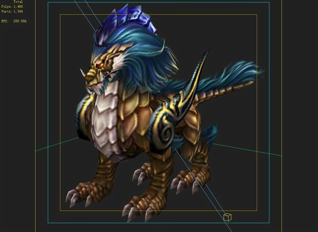 ArtStation - 3D Monster - Yellow The mythical wild animal | Game Assets