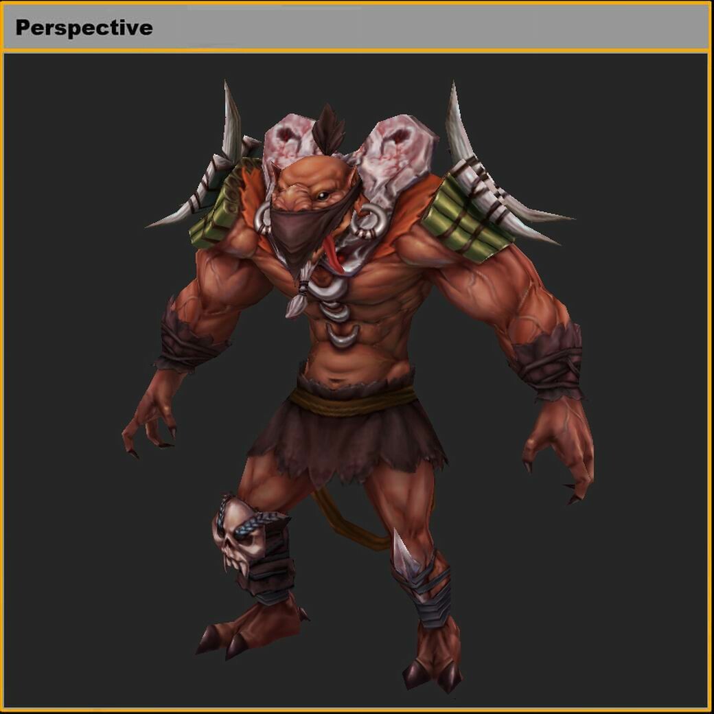 ArtStation - Low poly 3D Monster - Cutout Robber | Game Assets