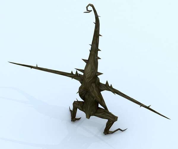 ArtStation - Low poly 3D Monster - Thorns Goblin | Game Assets