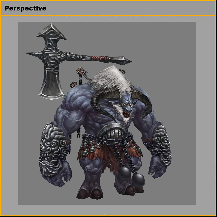 ArtStation - Low poly 3D Monster - Cow Head Monster | Game Assets