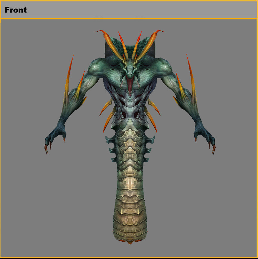 ArtStation - Low poly 3D Monster - Snake BOSS | Game Assets