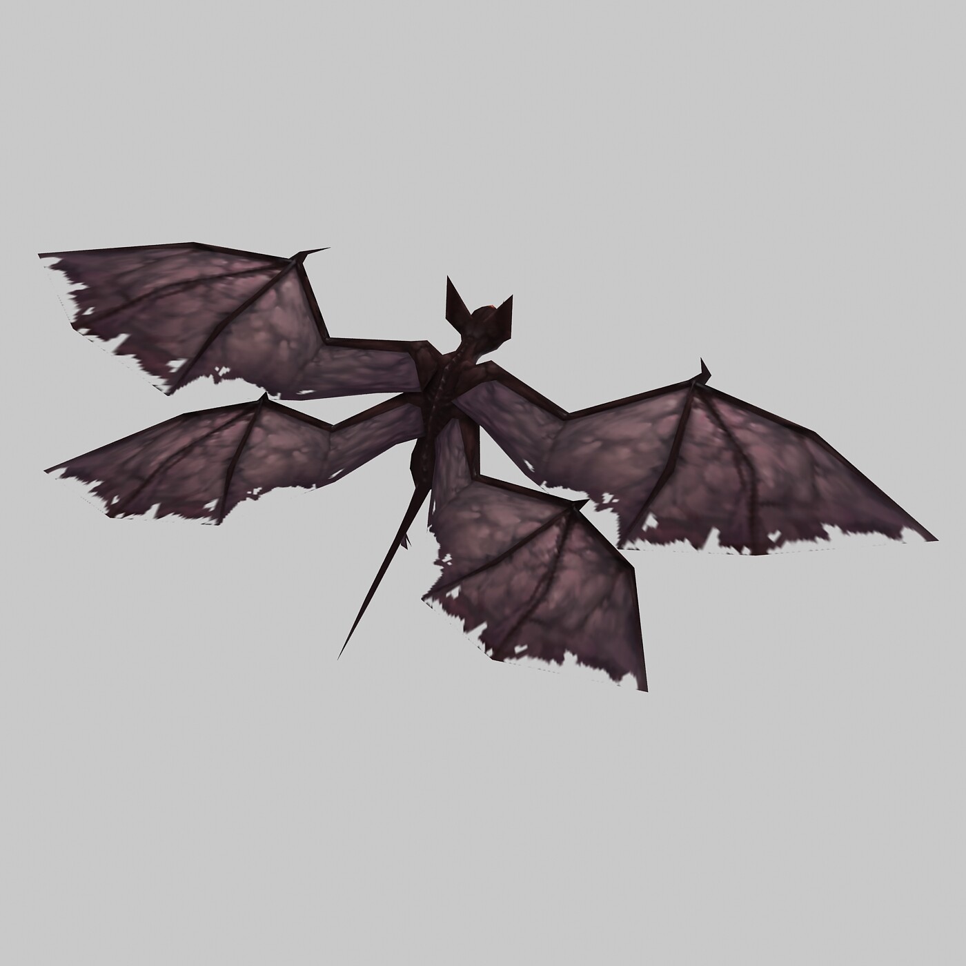 ArtStation - Low poly 3D Monster - Four-winged bat | Game Assets