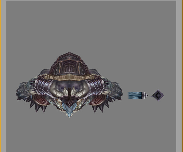 ArtStation - Low poly 3D Monster - Tortoise Overseer 02 | Game Assets