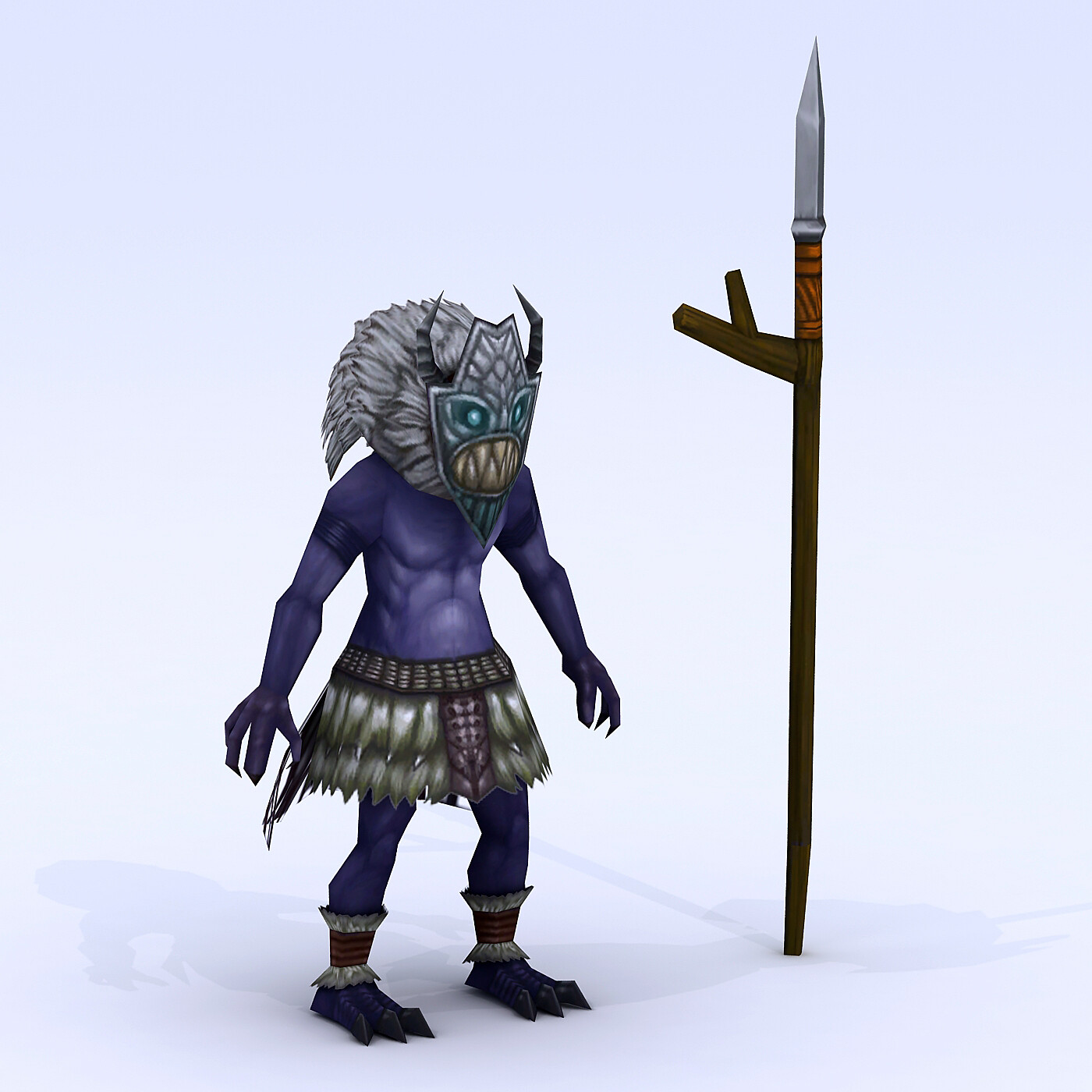 ArtStation - Low poly 3D Monster - Wuyang Shennu | Game Assets