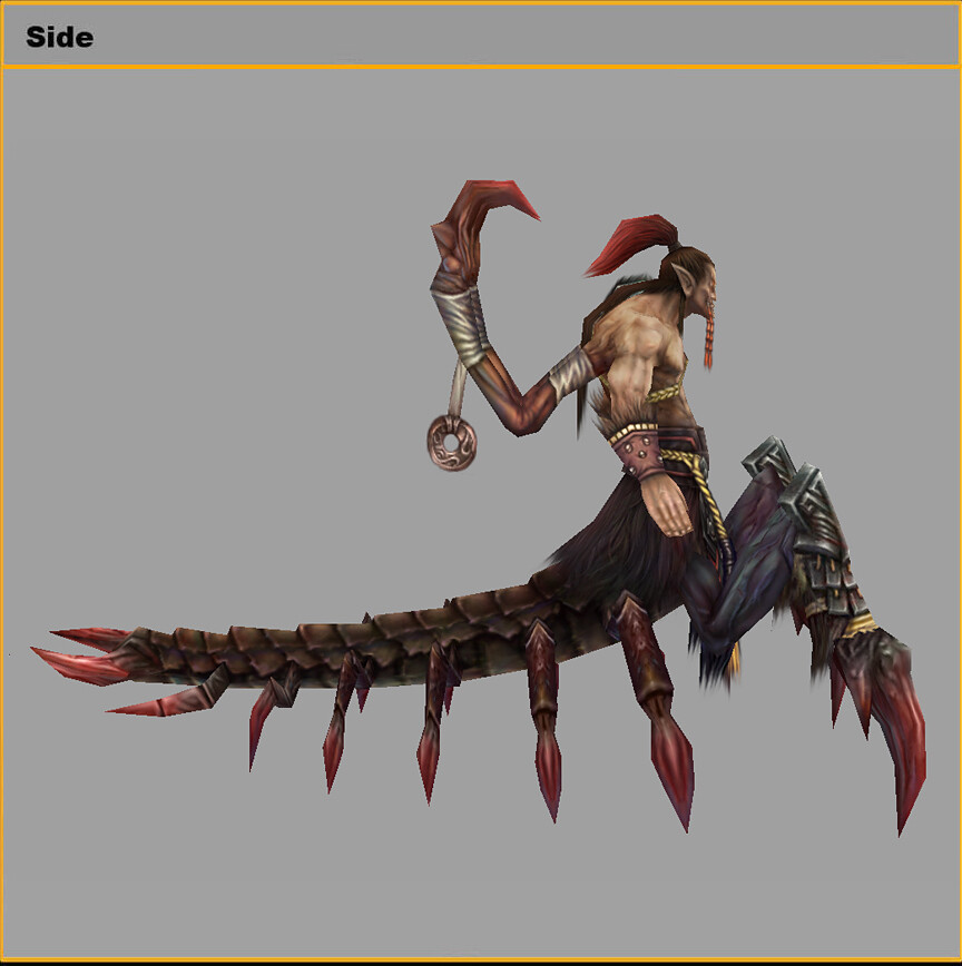 ArtStation - Low poly 3D Monster - The centipede people | Game Assets