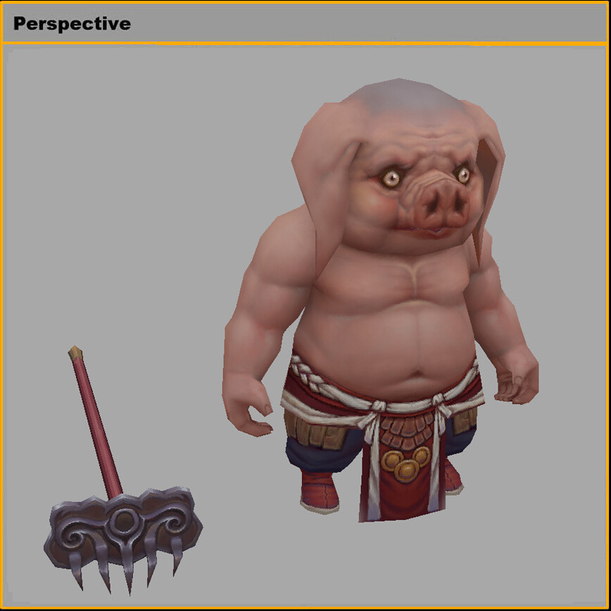 ArtStation - Low poly 3D Monster - The Piglet 01 | Game Assets