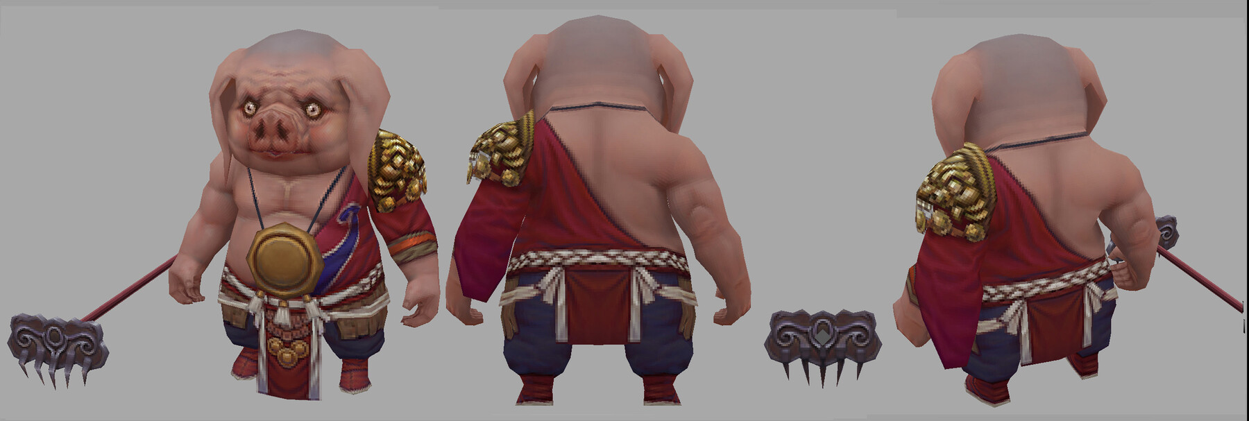 ArtStation - Low poly 3D Monster - The Little Pig 02 | Game Assets