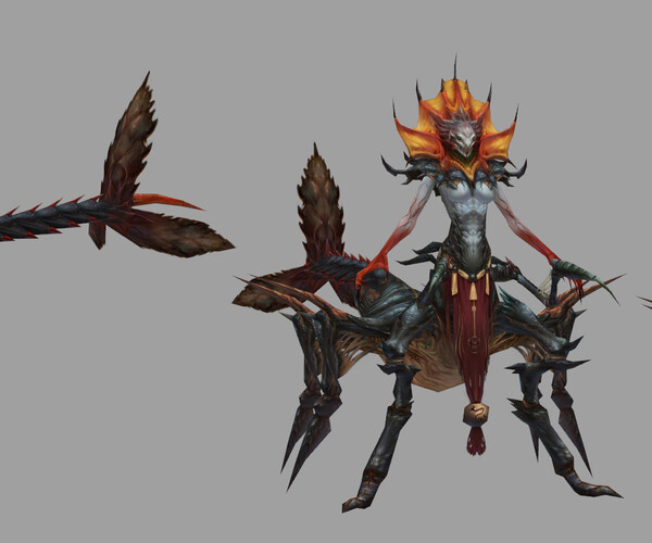 ArtStation - Low poly 3D Monster - Forceps | Game Assets