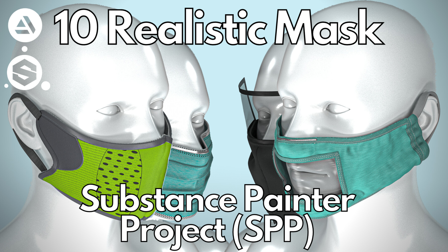 ArtStation - 10 Realistic face mask ( Substance Painter .SPP ) | Resources