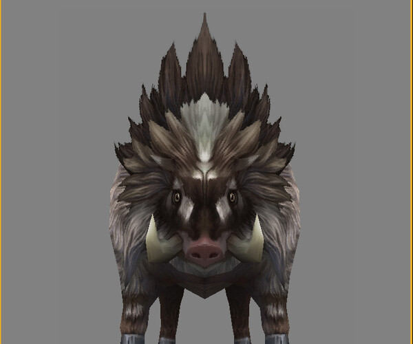 ArtStation - Low poly 3D Monster - Boar | Game Assets