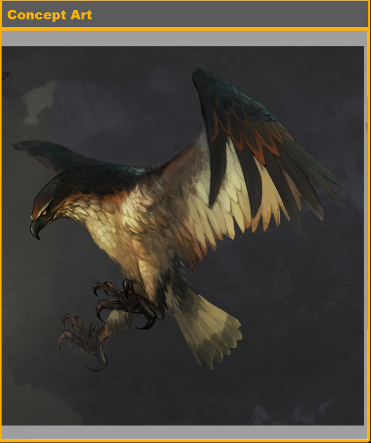 ArtStation - Low poly 3D Monster - Hawk | Game Assets