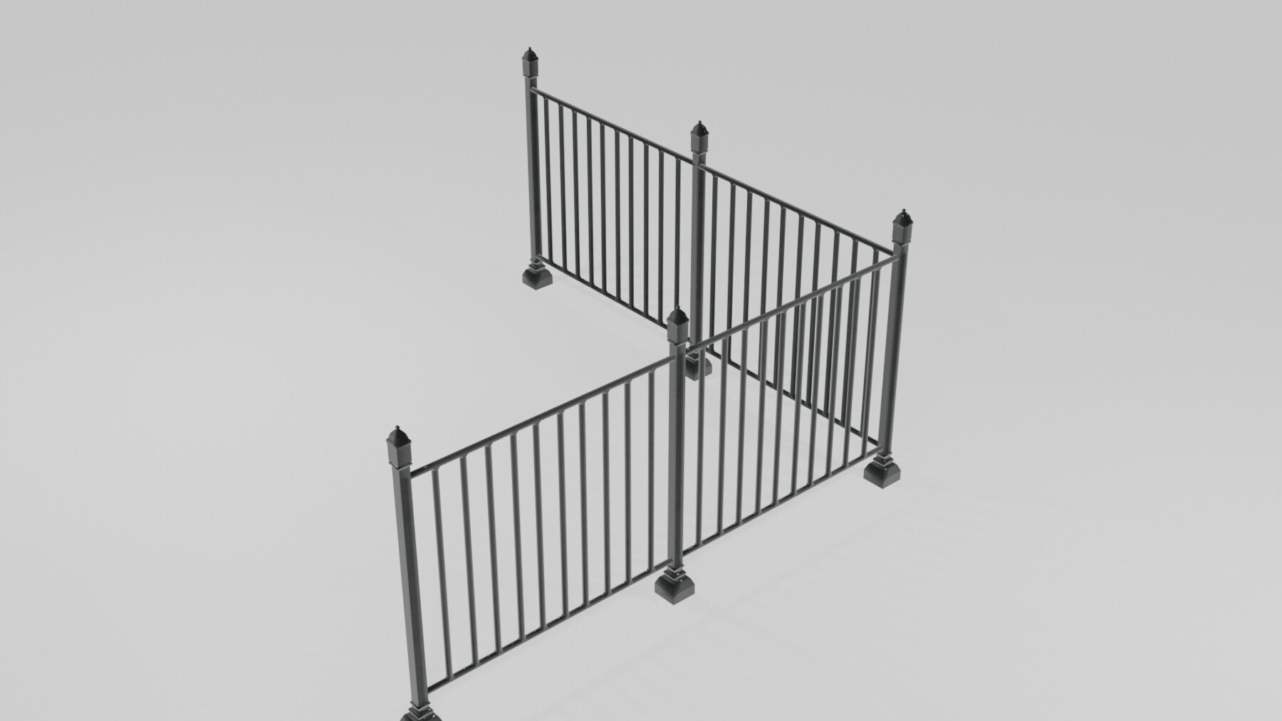 ArtStation - Modular Metal Fence 1 3D model | Game Assets