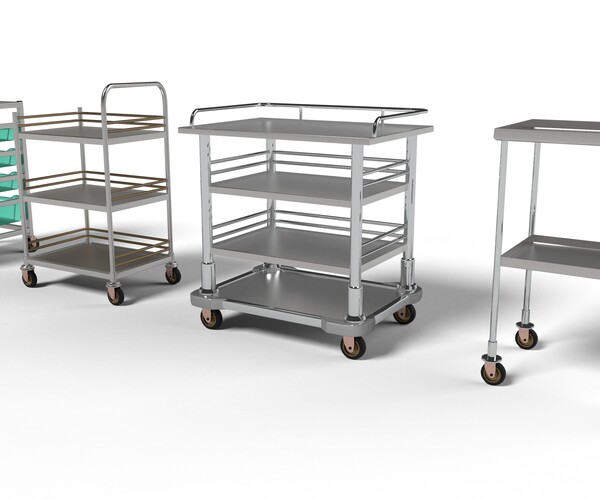 ArtStation - Service Cart trolley (Pack of 4 Sets) | Resources