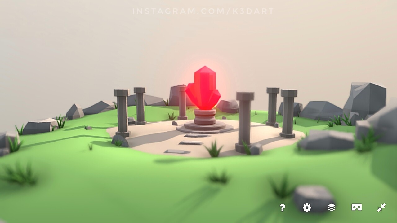 ArtStation - Crystal Defense - low poly game level | Game Assets