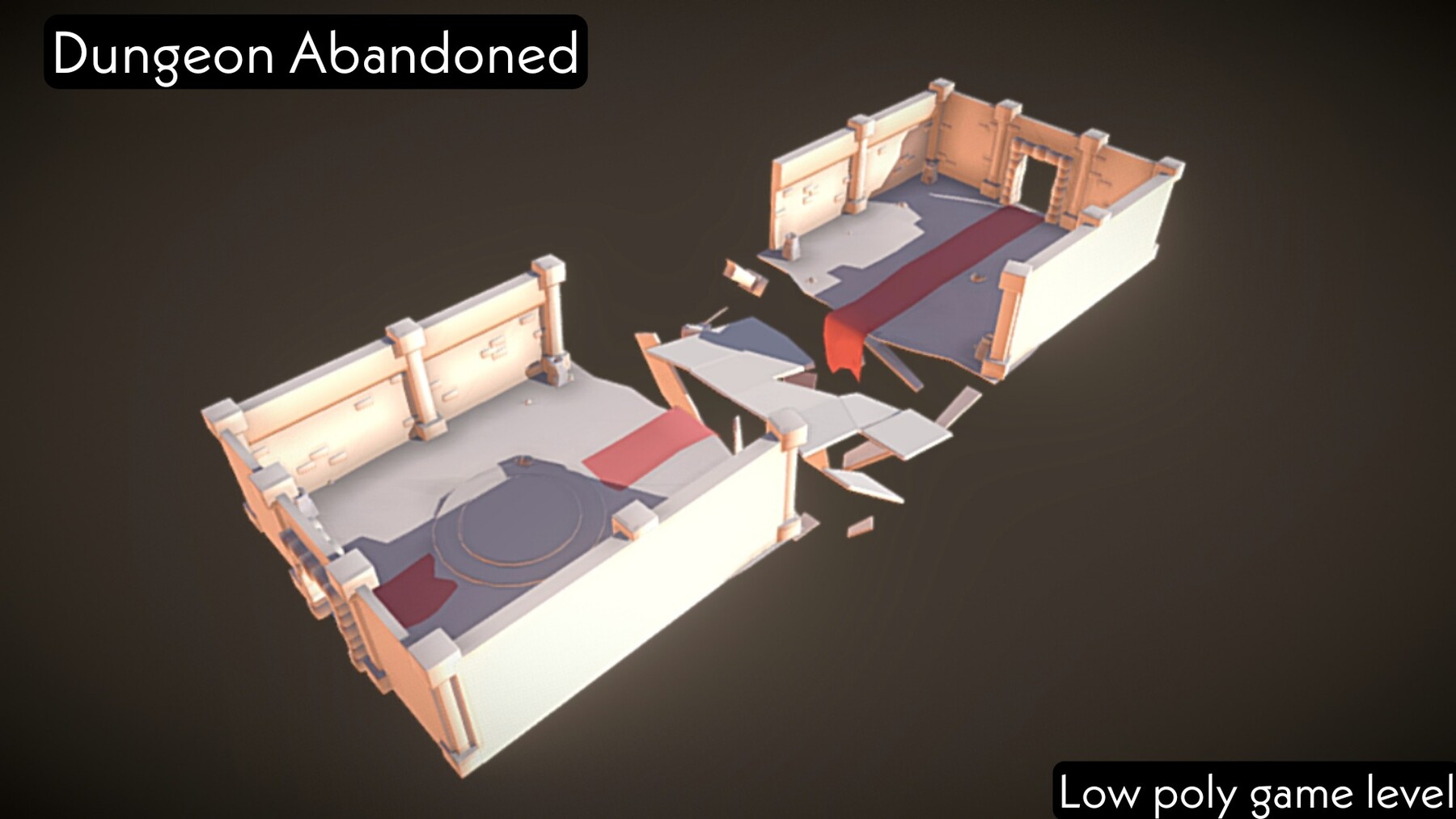 ArtStation - Dungeon abandoned - low poly game level | Game Assets