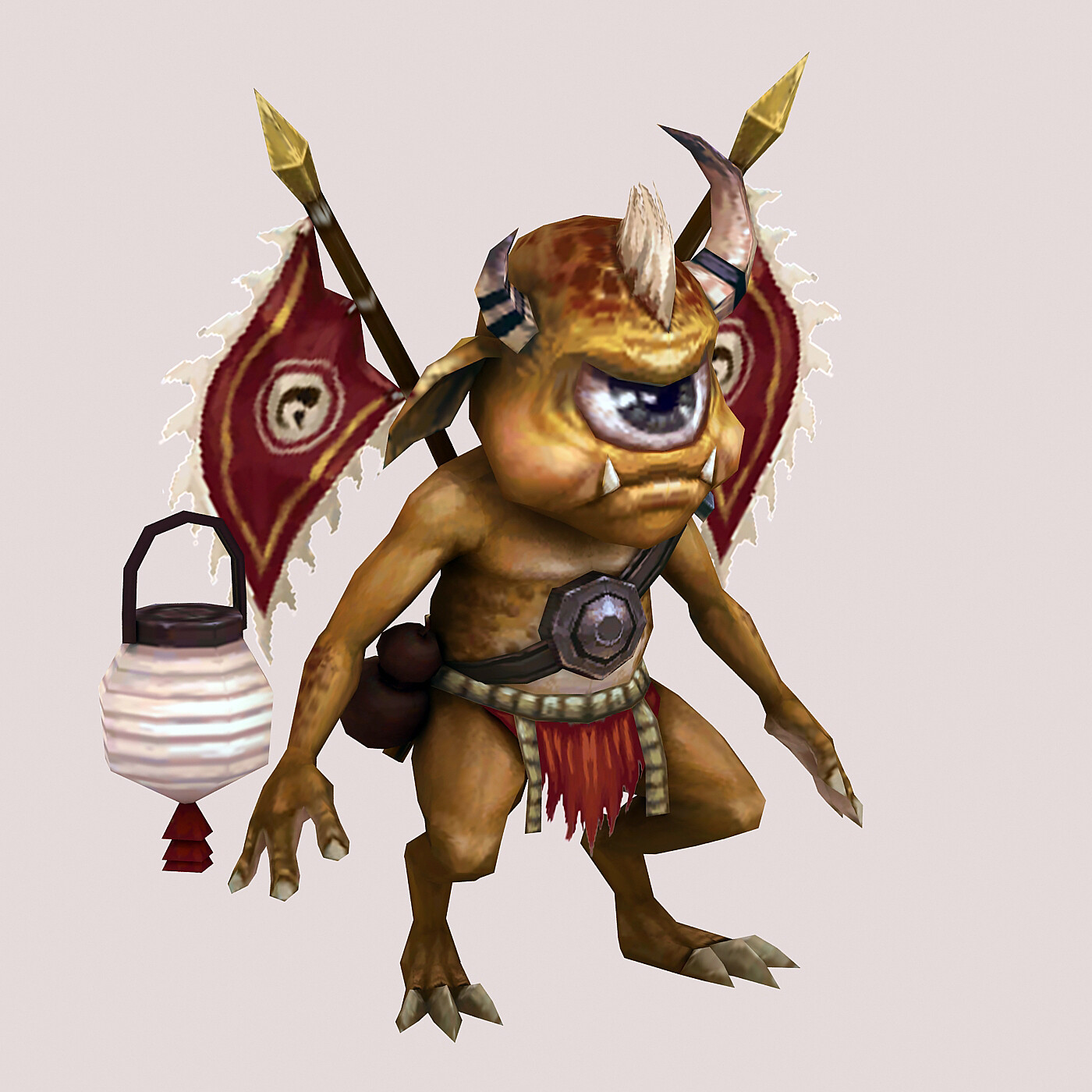 ArtStation - Low poly 3D Monster - Battle Demon | Game Assets