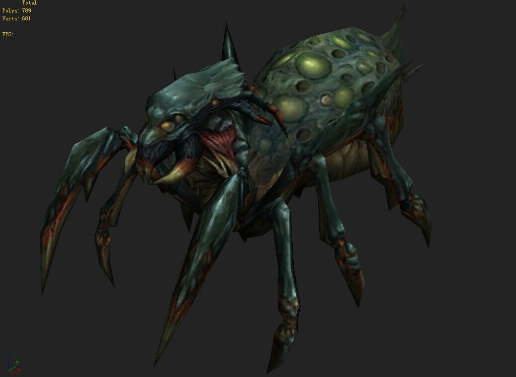 ArtStation - Low poly 3D Monster - Spider | Game Assets