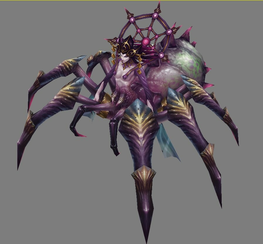 ArtStation - Low poly 3D Monster - Spider Woman | Game Assets