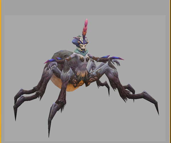 ArtStation - Low poly 3D Monster - Spider Maid 02 | Game Assets