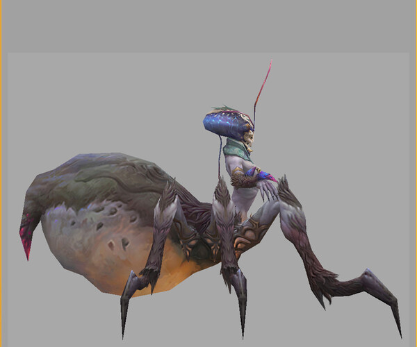 ArtStation - Low poly 3D Monster - Spider Maid 02 | Game Assets