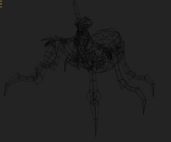 ArtStation - Low poly 3D Monster - Spider Maid 02 | Game Assets