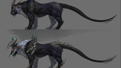 ArtStation - Mount - Beast 01 | Game Assets