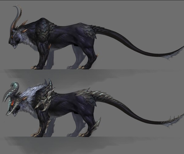 ArtStation - Mount - Beast 01 | Game Assets