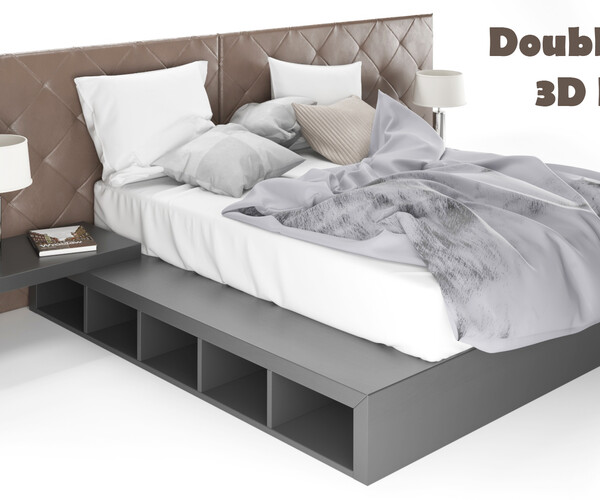 ArtStation - Double Bed V01 | Resources