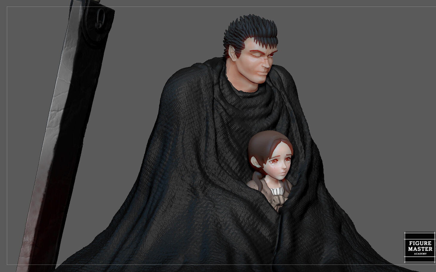 ArtStation - BERSERK GUTS FANTASY ANIME SWORD CHARACTER 3D PRINT MODEL ...