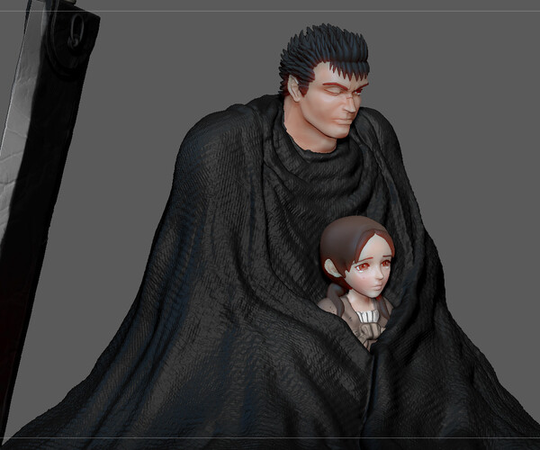 ArtStation - BERSERK GUTS FANTASY ANIME SWORD CHARACTER 3D PRINT MODEL ...