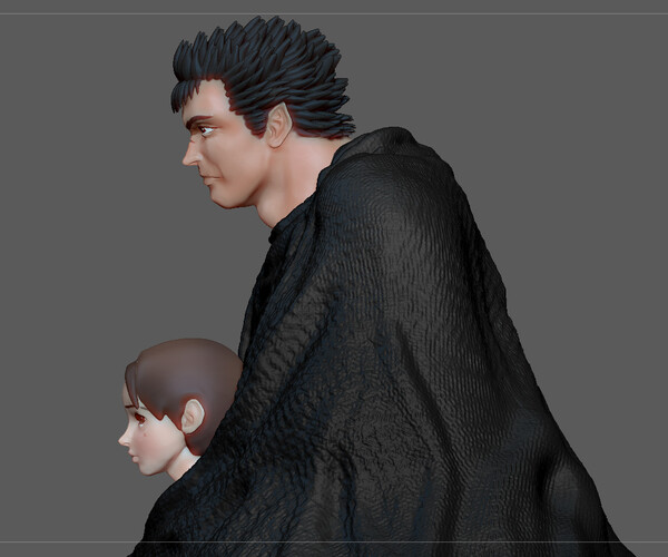 ArtStation - BERSERK GUTS FANTASY ANIME SWORD CHARACTER 3D PRINT MODEL ...