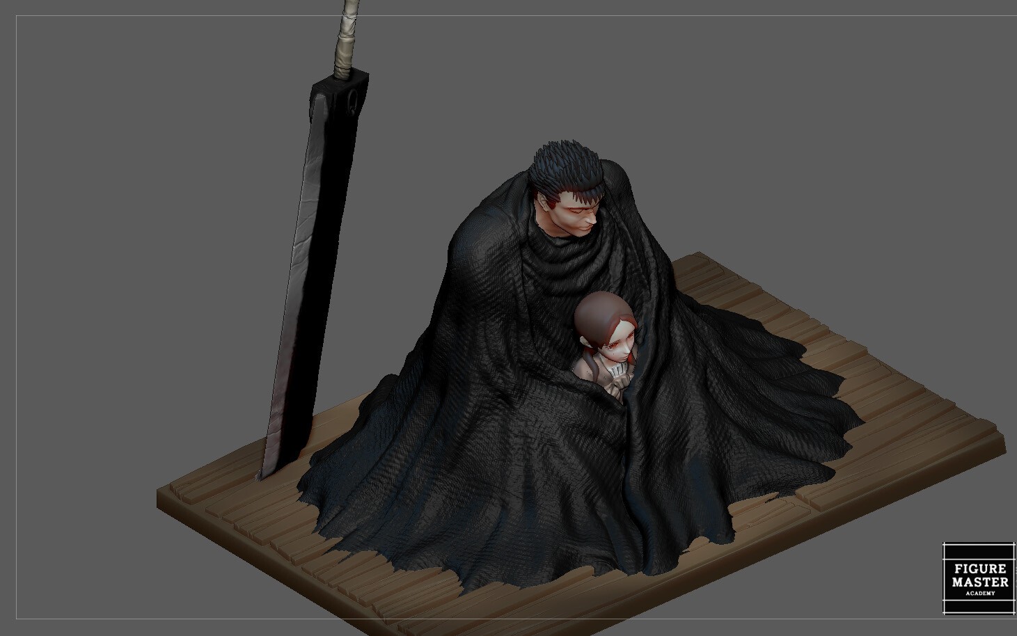 ArtStation - BERSERK GUTS FANTASY ANIME SWORD CHARACTER 3D PRINT MODEL ...