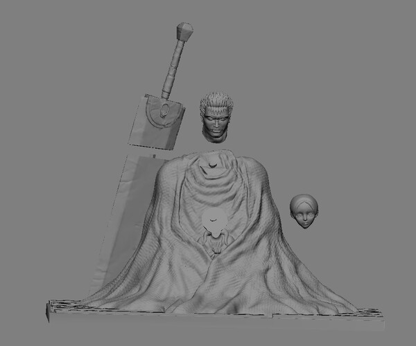 ArtStation - BERSERK GUTS FANTASY ANIME SWORD CHARACTER 3D PRINT MODEL ...