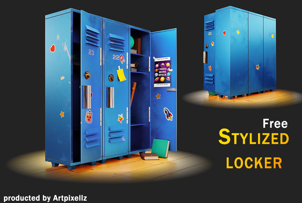 ArtStation - Stylized locker / game asset (Free) | Game Assets