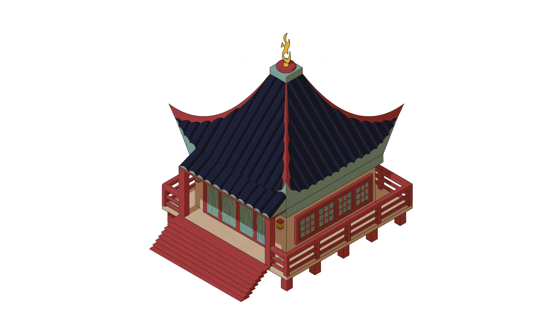 ArtStation - Japan House Isometric | Game Assets
