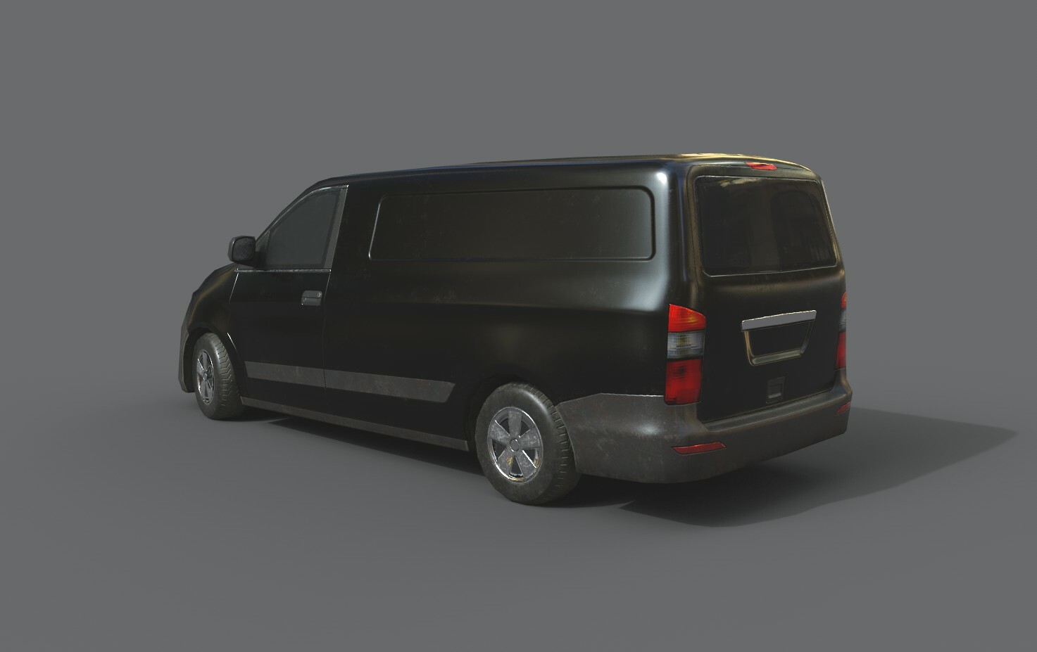 ArtStation - Generic Minivan Black | Game Assets