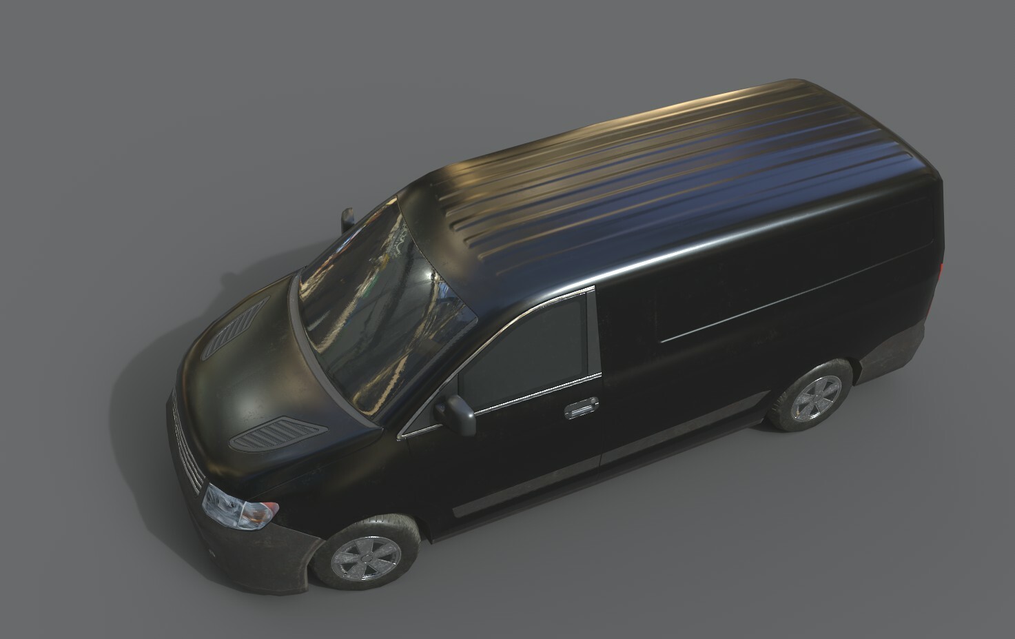 ArtStation - Generic Minivan Black | Game Assets