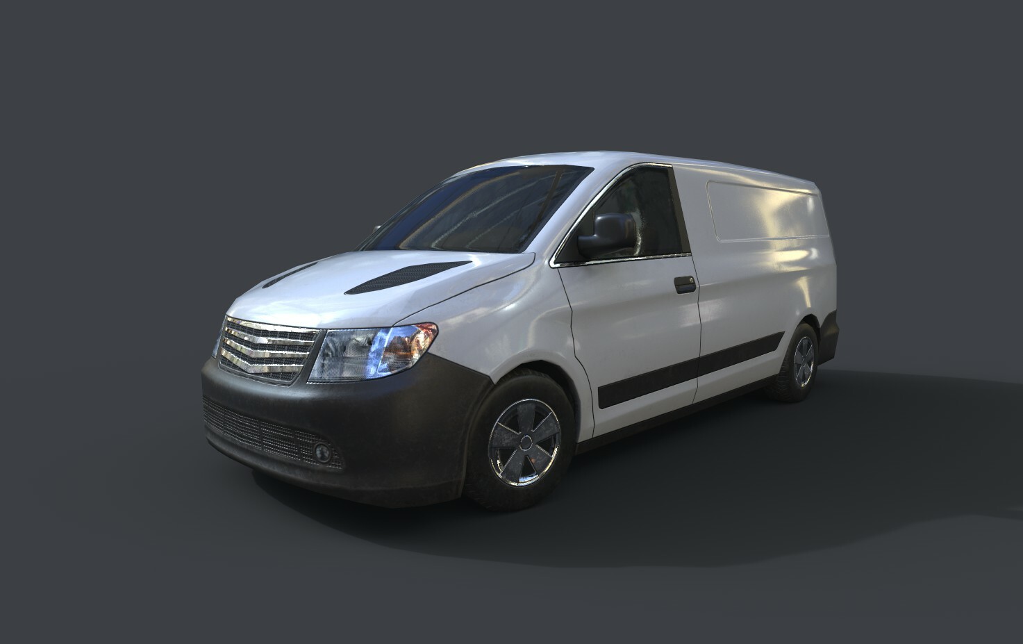 ArtStation - Generic Minivan White | Game Assets