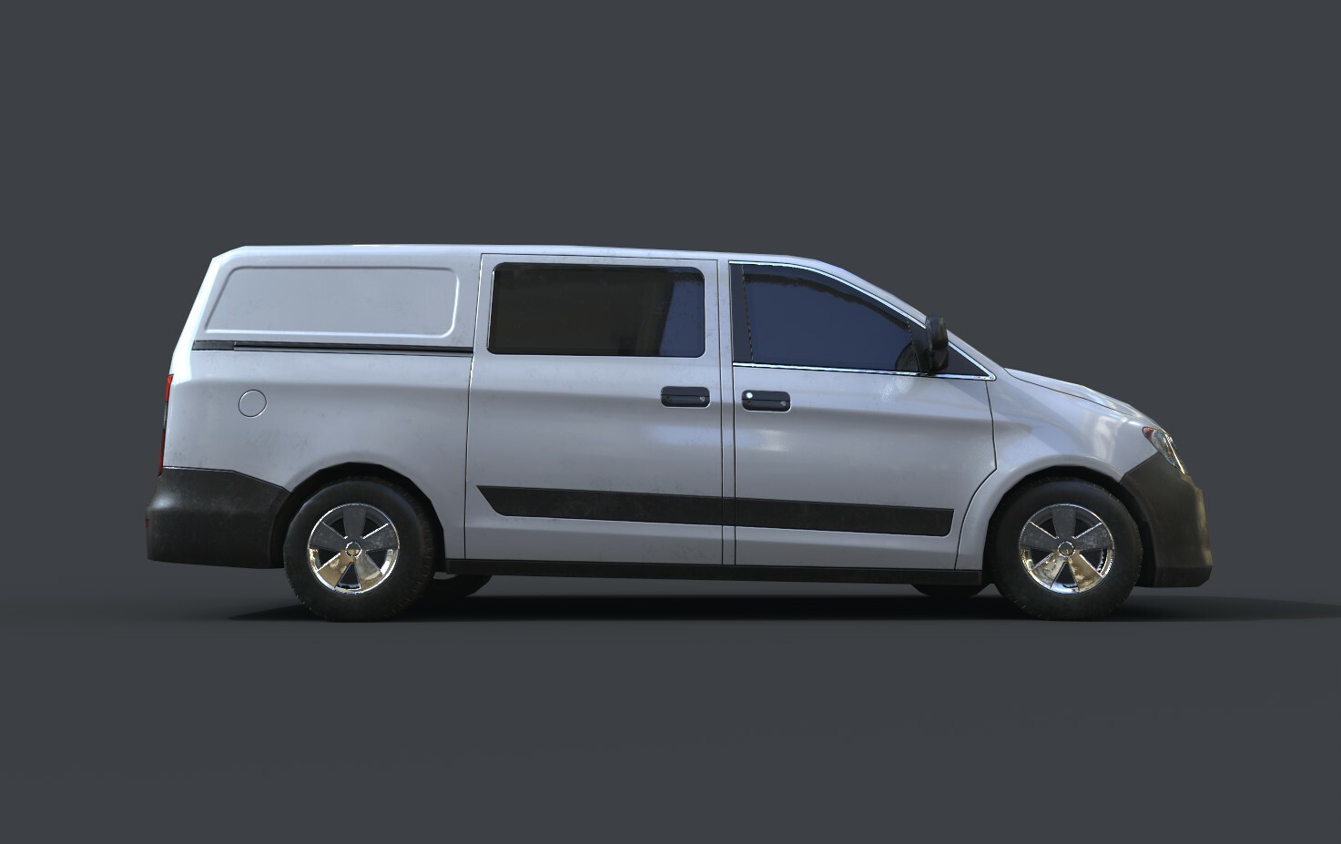 ArtStation - Generic Minivan White | Game Assets