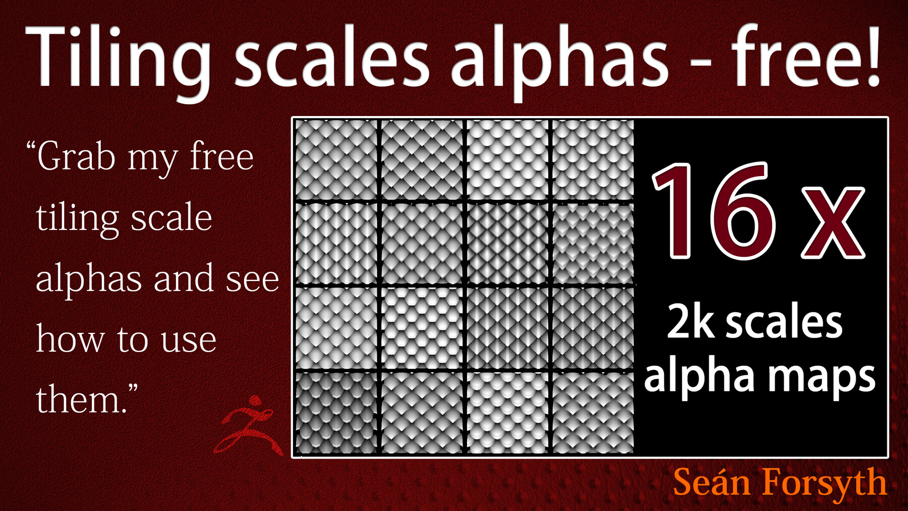 ArtStation - 16 x 2k tiling scales alpha maps | Brushes