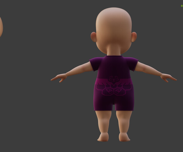 ArtStation - Stylized Baby - Olive - Blender 3D Model | Resources