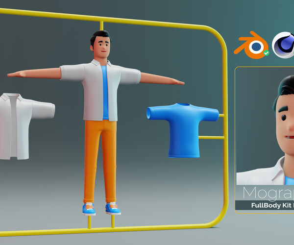 ArtStation - MOGRAPH BOY 3D MODEL ready for RIG | Resources