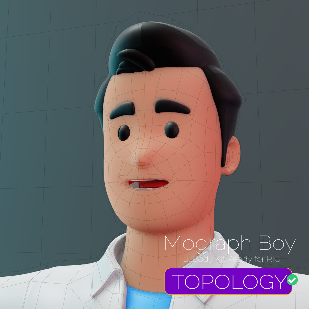 ArtStation - MOGRAPH BOY 3D MODEL ready for RIG | Resources