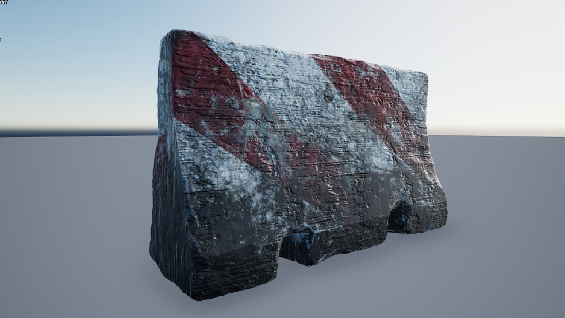ArtStation - Red White Concrete Barrier | Game Assets