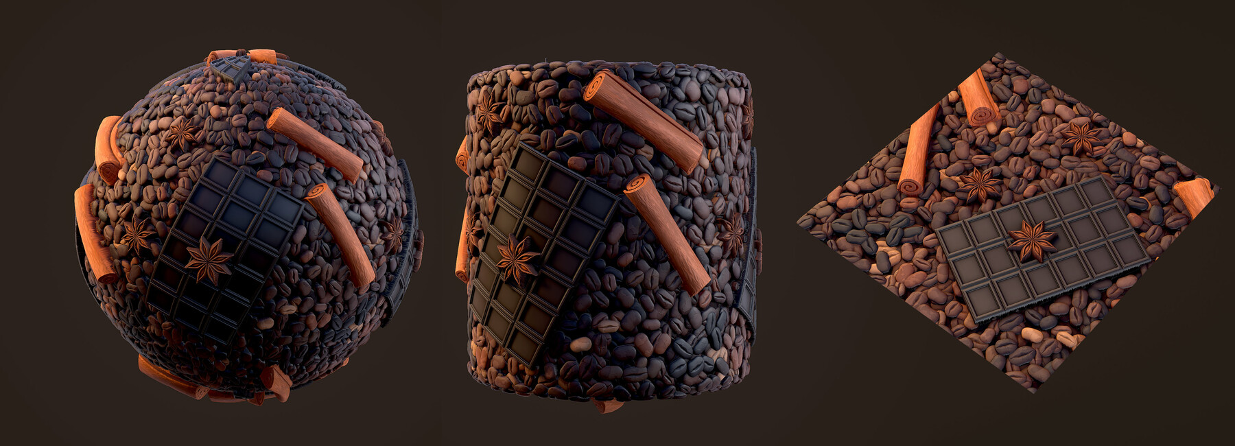 ArtStation - Stylized Beans and Chocolate - Substance Designer | Resources