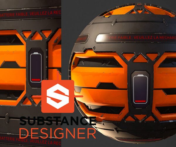 ArtStation - Stylized Industrial Sci-Fi Material - Substance Designer ...