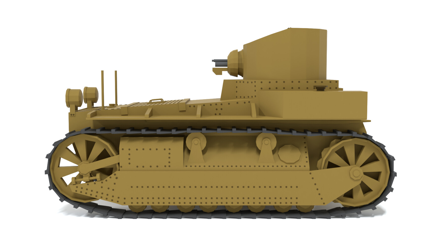 ArtStation - Cartoon T1E1 Cunningham Light Tank | Game Assets